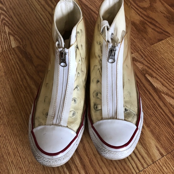 Converse | Shoes | Rare Converse Vinyl Zip All Star Sneakers | Poshmark